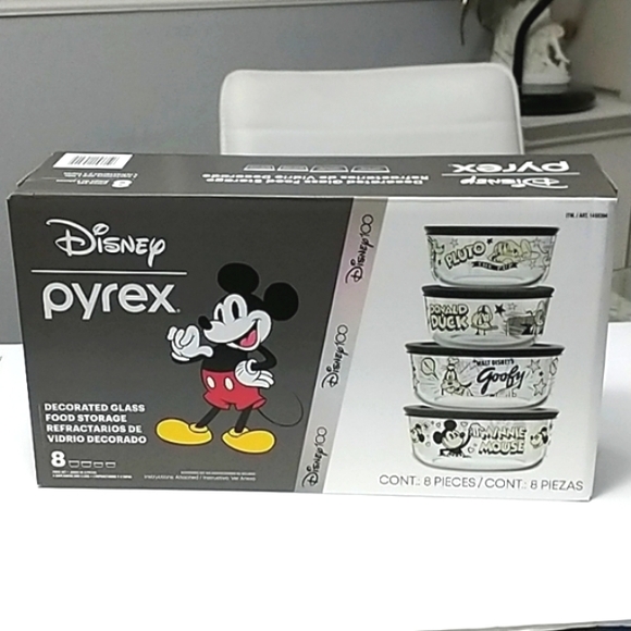 Pyrex | Kitchen | Disney 0 Year Anniversary Pyrex Glass Food Storage ...
